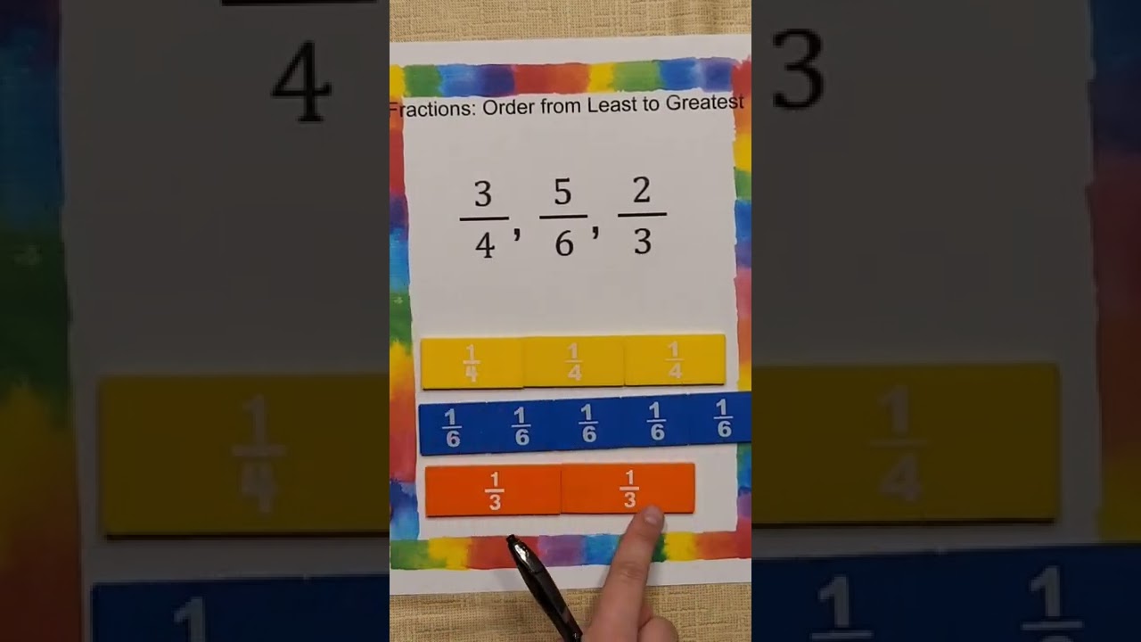 Ordering with Fraction Tiles