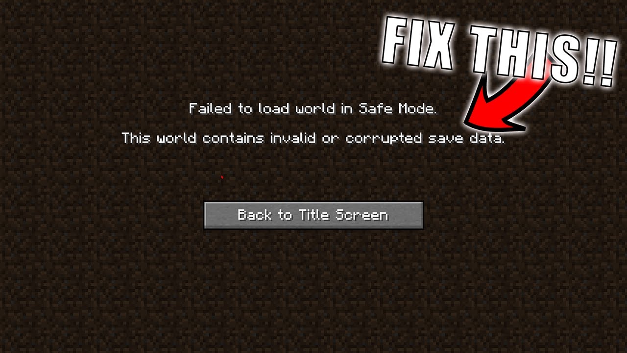 How To Fix CORRUPTED Minecraft Worlds!!