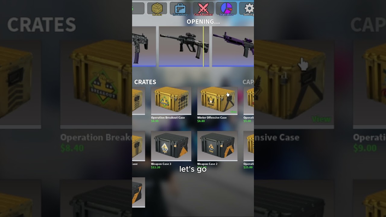 Case opening simulator Weapons case 1
