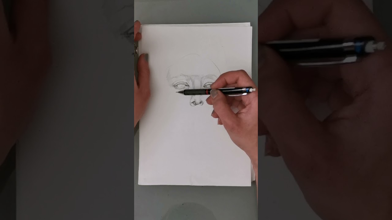 Quick portrait drawing study timelapse Hollywood model