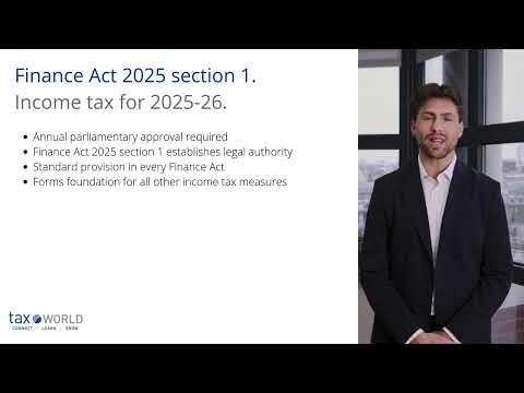 Finance Act 2025 section 1. Income tax for 2025-26.