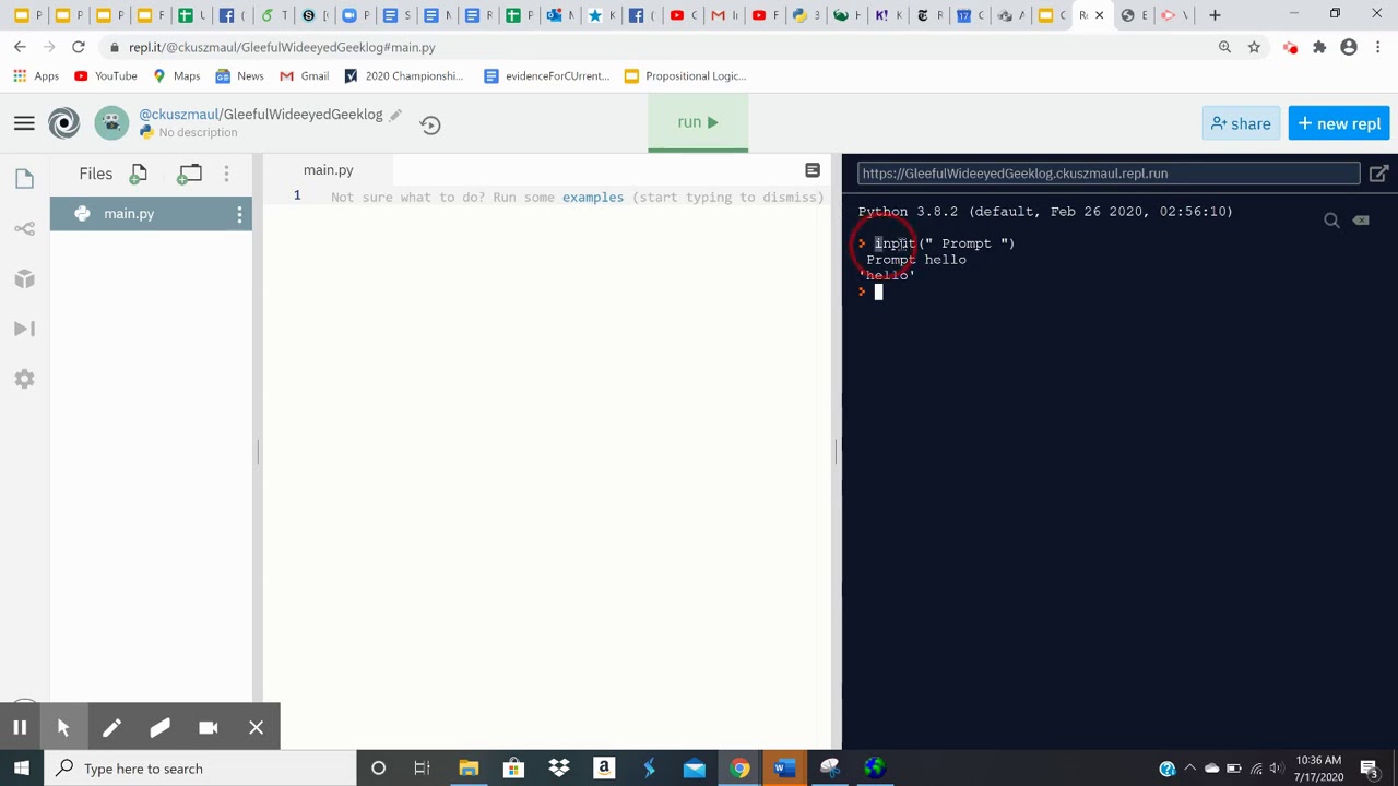 FOOP: Python: input and eval