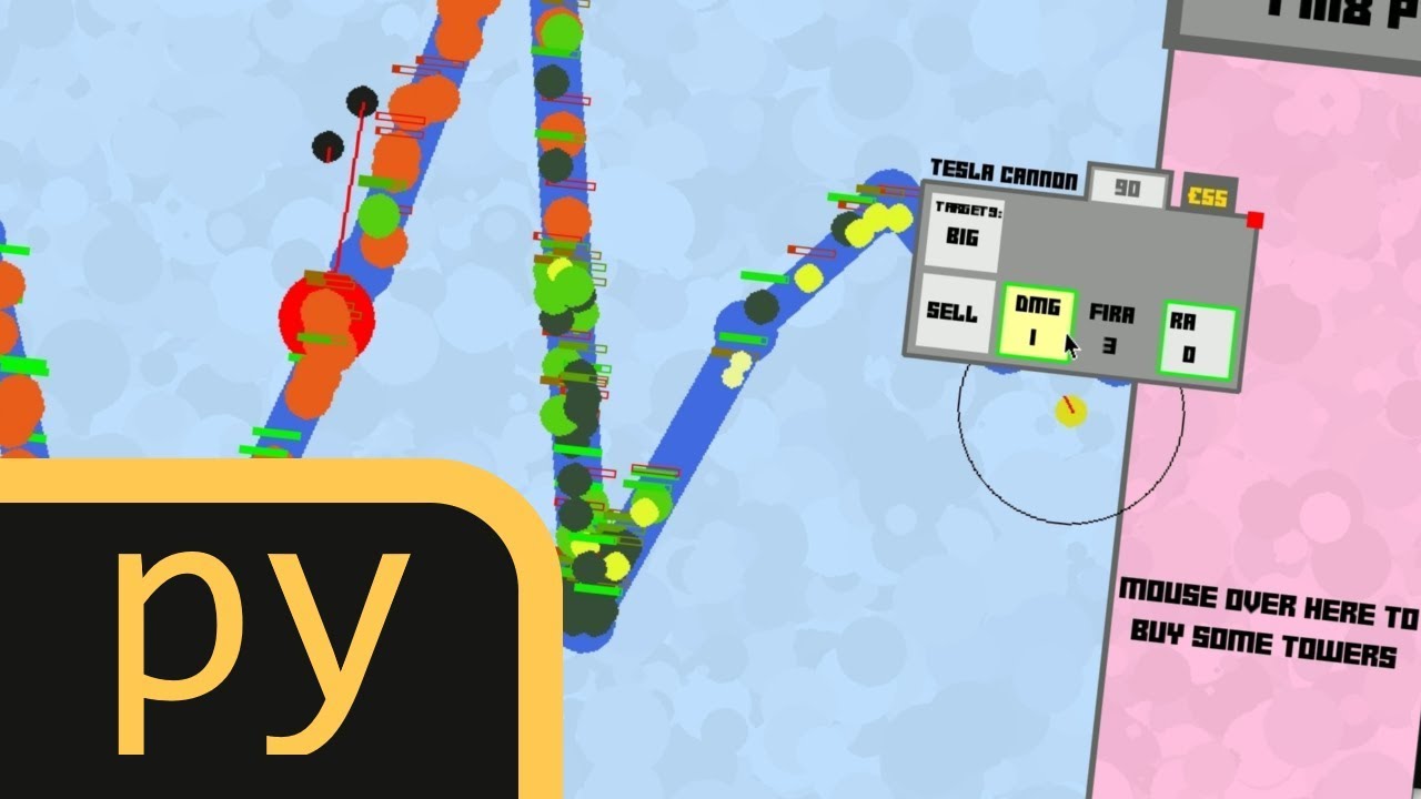 [ PyGame | Python ] - Tower Defence Extravaganza Demo - Fergus Griggs