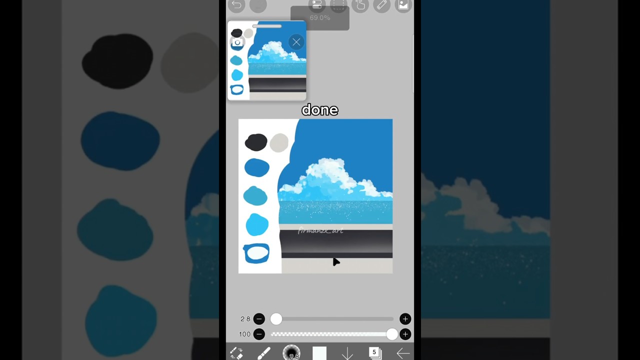 Easy Drawing Tutorial Only Use 6 Colors #ibispaintx #painting #art #digitalart #tutorial