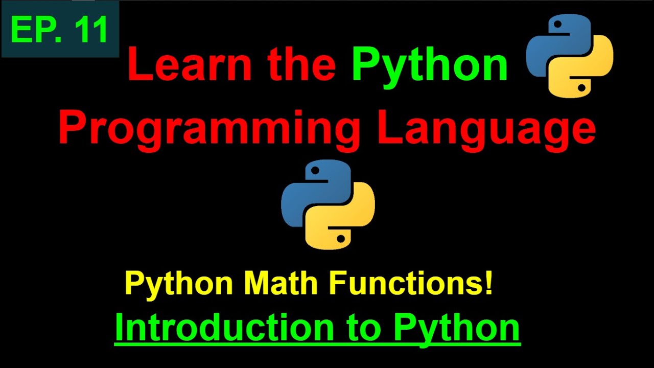 Python Math Functions | Learn Python Programming (Ep. 11)