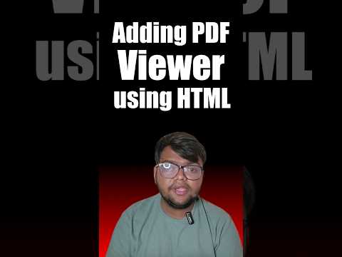 how to embed pdf viewer in website using HTML #html #pdf #website #webpage #coding