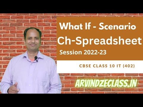 What Is Scenario In Open Office Calc Chapter: Spreadsheet | Class 10 IT(402)