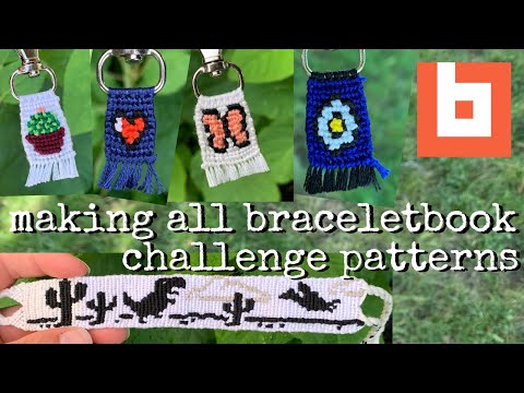 making all the braceletbook challenge patterns! || friendship bracelets