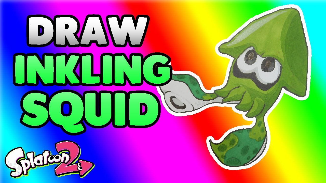 Draw INKLING SQUID (Splatoon 2) - GTR Drawing