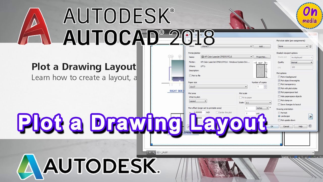 Plot a Drawing Layout AutoCAD tutorial