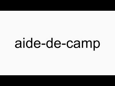 How to pronounce aide-de-camp