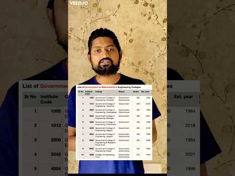 Total seats in Government Engineering Colleges in Maharashtra #mhtcet2022  #shorts  #ytshorts