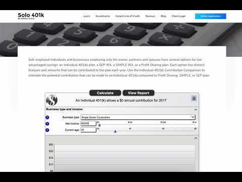 Solo 401k Contribution Calculator