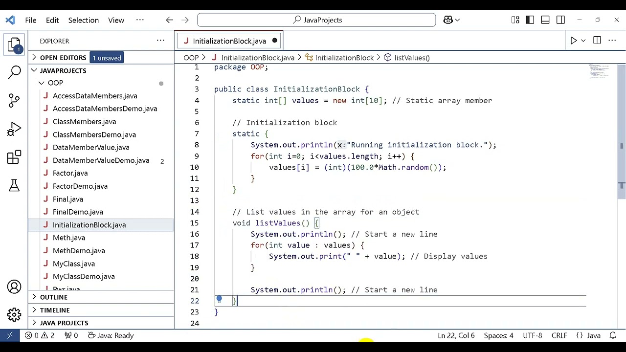 2-Initialization Block in Java | OOP | Java Developer