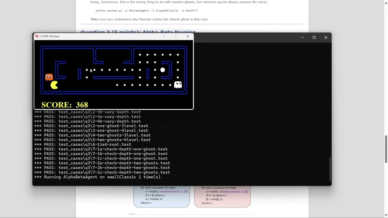 Pacman - multi agent search