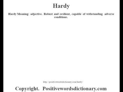 Hardy definition | Hardy meaning