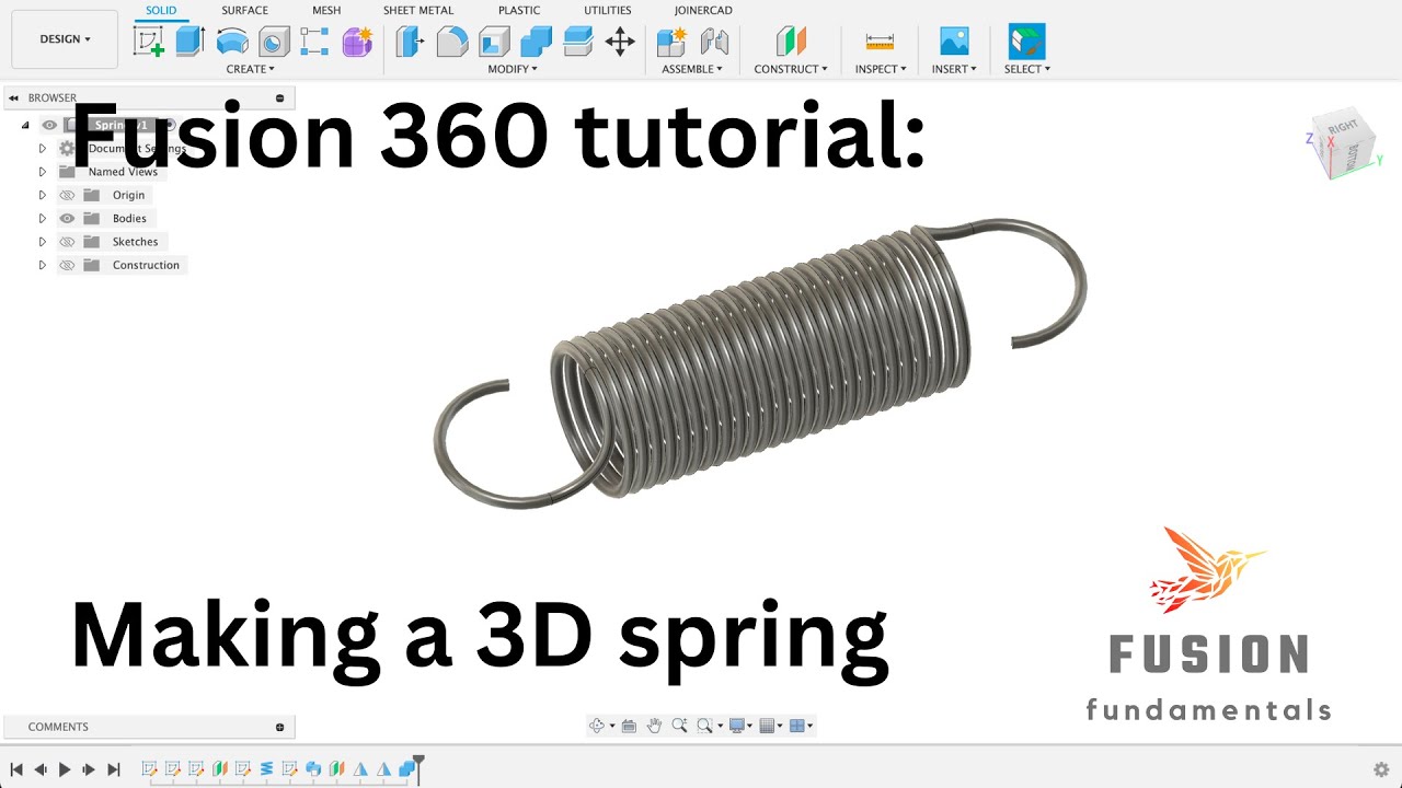 FUsion 360 tutorial: Making a 3D spring