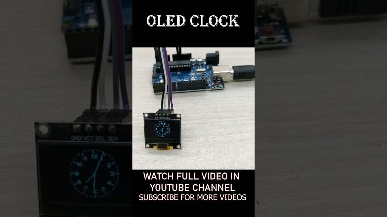 Beautiful Analog OLED Clock using 0.96