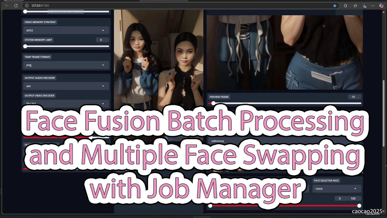 Face Fusion Batch Processing and Multiple Face Swapping with Job Manager