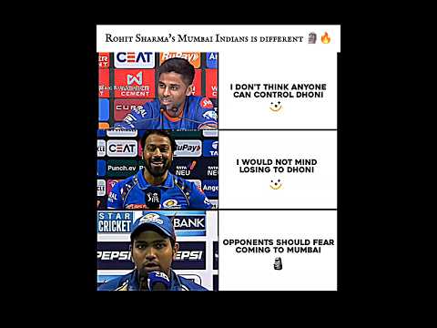 Rohit Sharma's Mumbai Indians is different ๐ฟ๐ฅ #ict #cricket #ipl #rohitsharma #msdhoni #mumbai #t20