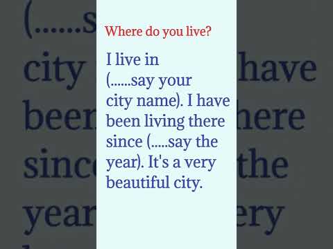 IELTS Speaking Part 1 Practice: Where do you live? #shorts #short #ieltspreparation #ieltspractice