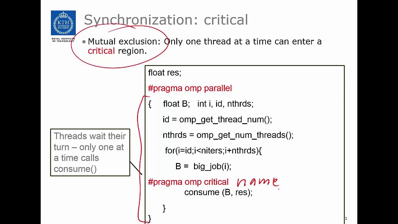 OpenMP introduction  synchronization