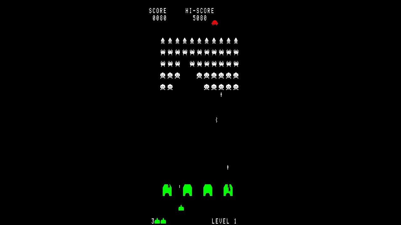 A.V.I. space invaders clone gameplay