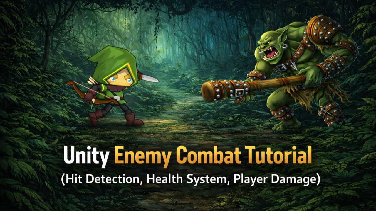 Unity Enemy Combat Tutorial Hit Detection, Health System, Player Damage
