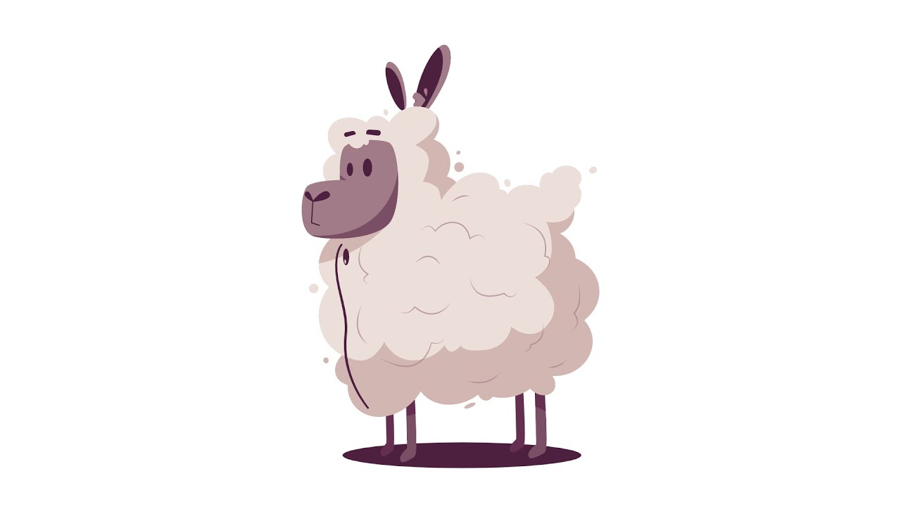 Sheep Vector Illustration in Affinity Designer