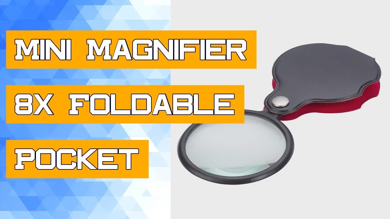 Mini Magnifier 8x Foldable Pocket Magnifier Portable 50mm Jewelry Reading Magnifying Glass Loupe