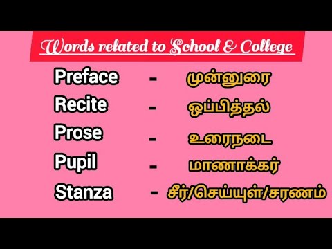 Words related to School & College - Part 4 @Miles-to-go...