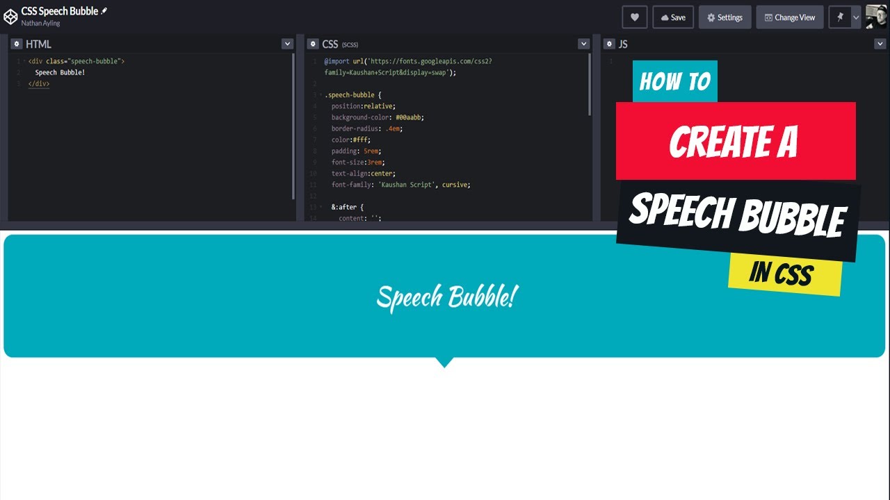 How to create a 'Speech Bubble' in CSS