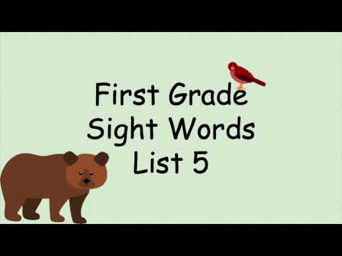 First Grade Sight Words List 5