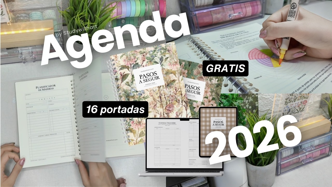 FREE 2026 Agenda to download and print + Digital Planner | #agenda2026 #agenda #2026