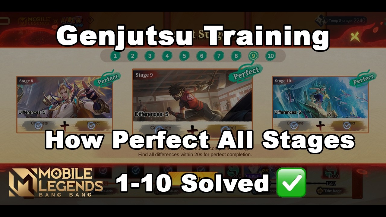Complete Guide | Perfect Genjutsu 1-10 Specialized Training | Mobile Legends Genjutsu | MLBB