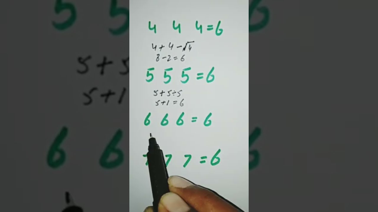 How to solve the 6s challenge? #shorts #maths #part2