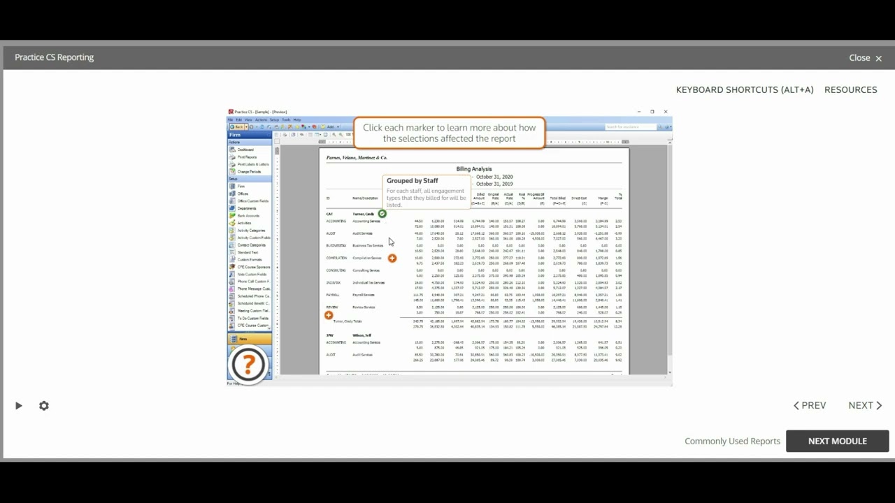 Practice CS Management Resources Reporting