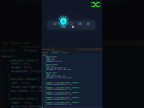 Smooth Magic Navigation Bar Animation ✨ | HTML CSS JavaScript | Viral UI Design 2025 #coding #shorts