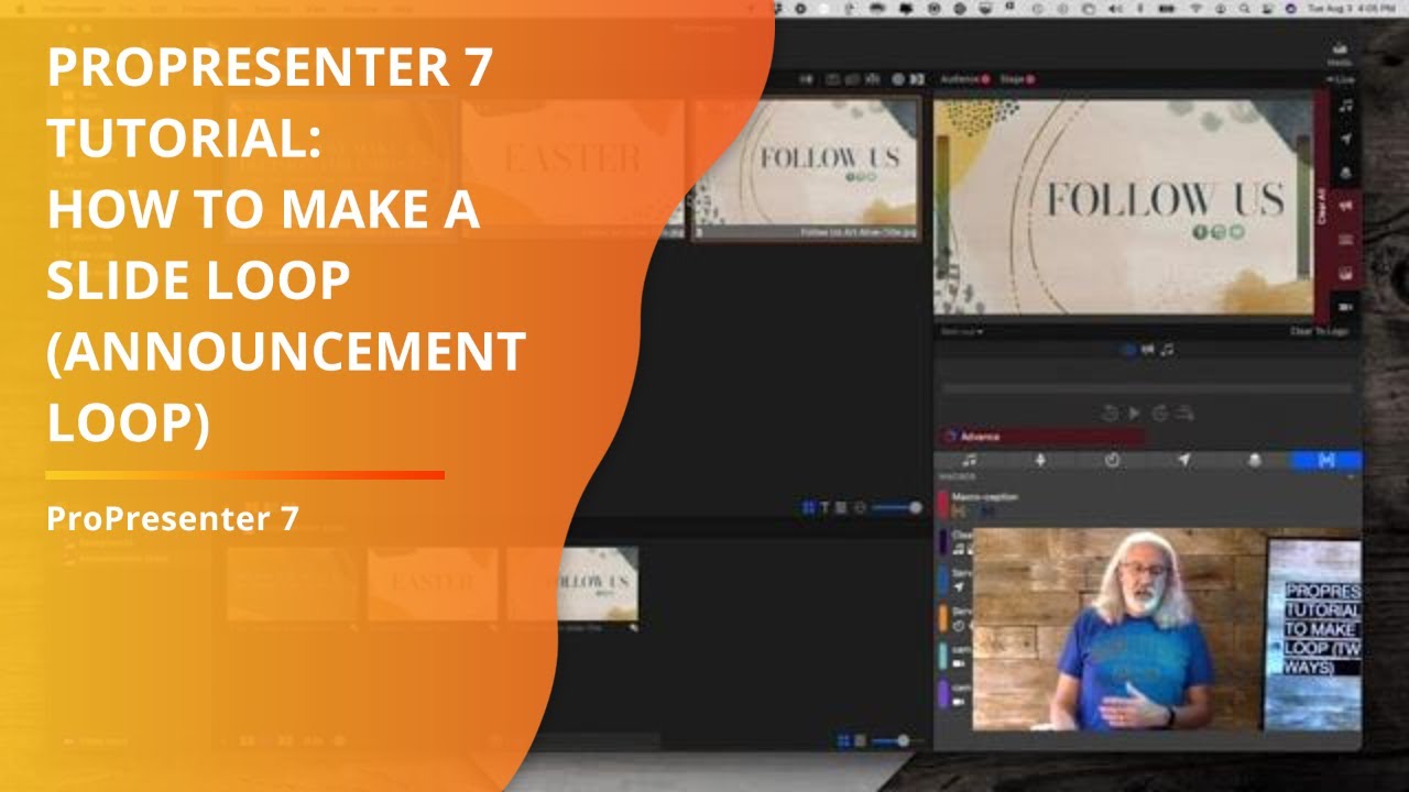 ProPresenter 7 Tutorial: How to make a slide loop announcement loop