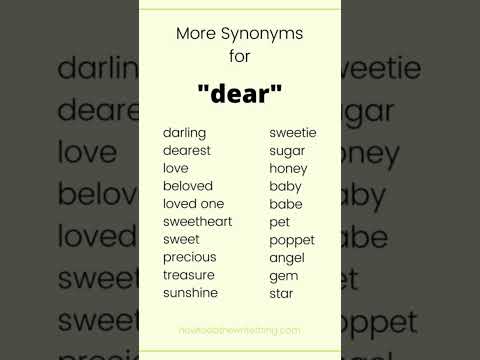 Synonyms for dear