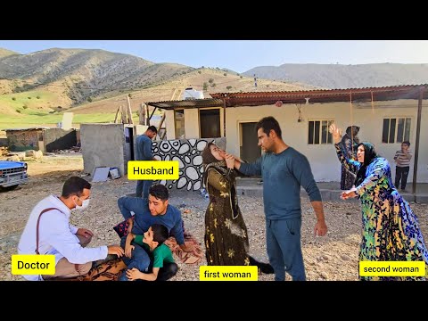 presence of a doctor to treat the husband's illness, jealousy of the two wives for loving him