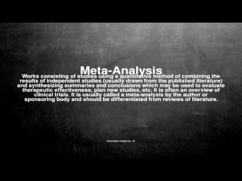 Medical vocabulary: What does Meta-Analysis mean