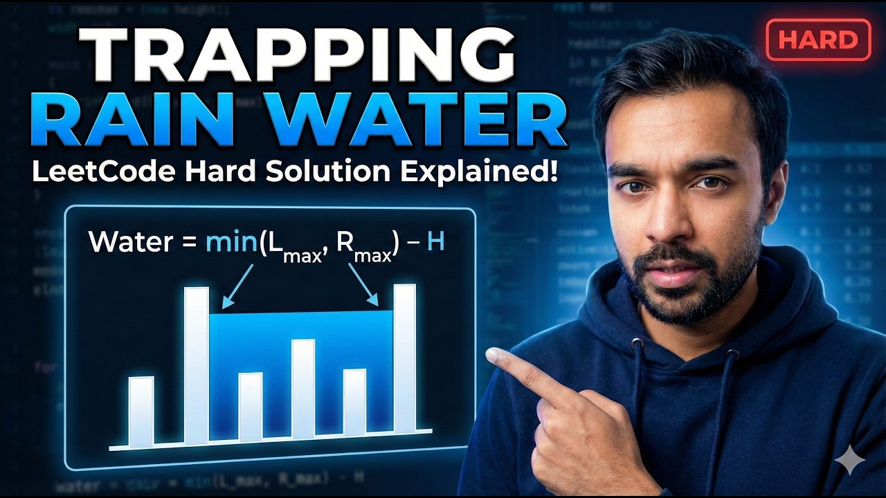 Trapping Rain Water (LeetCode 42) | Interview Essential | Full visual solution