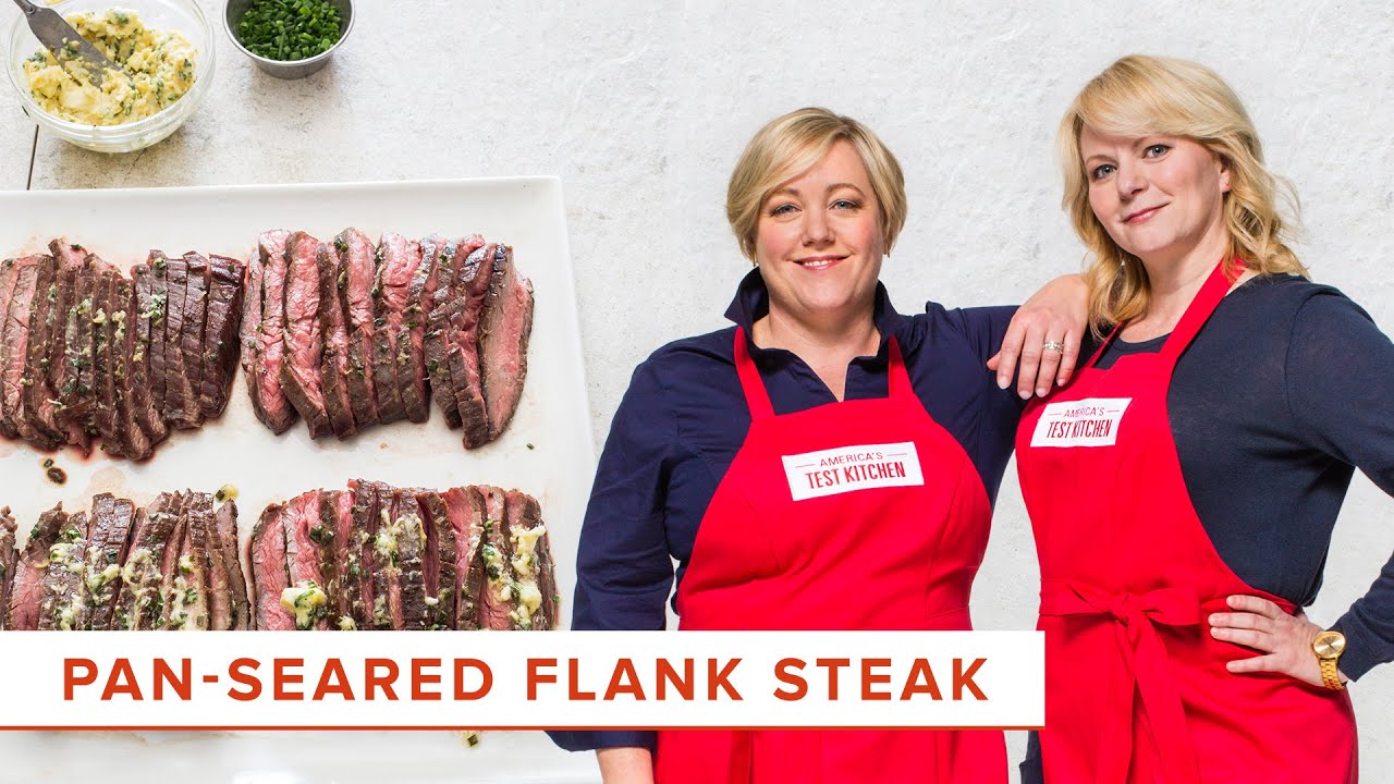 How to Make Tender Pan-Seared Flank Steak with Mustard-Chive Butter