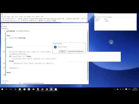 Why use Readkey Vs Readln ? – Pascal Demonstration – Island Class