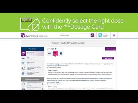 MedicinesComplete - Dosage Card