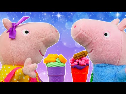 Spielzeug Video für Kinder auf Deutsch. Die Eismaschine. Kinder Video mit Peppa Wutz.