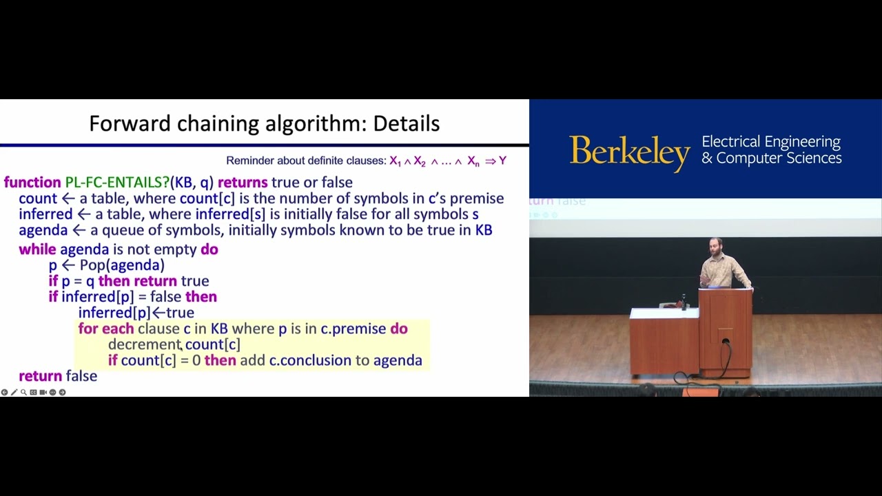 [CS188 SP24] LEC08 - Logic: Logical Inference, Theorem Proving, Boolean Satisfiability, DPLL