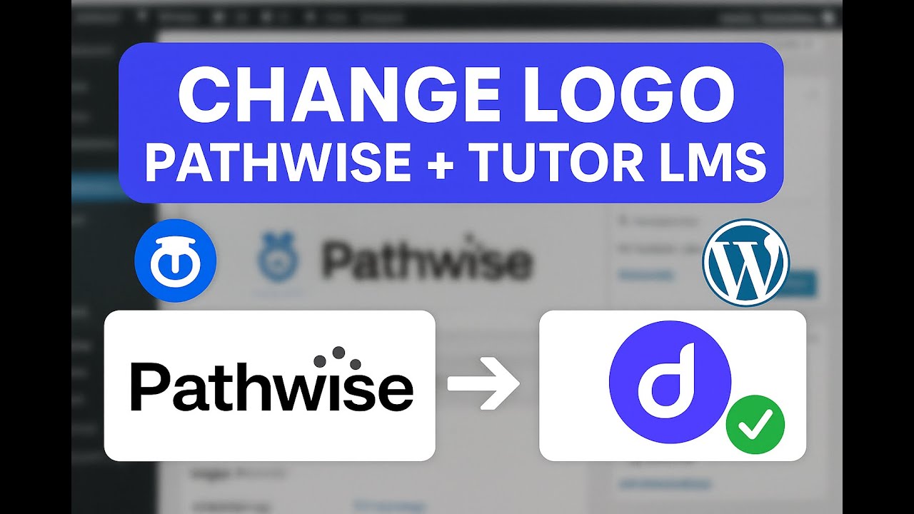 How to Change Logo in Pathwise Theme (Tutor LMS) with Droip Website Builder | WordPress Tutorial