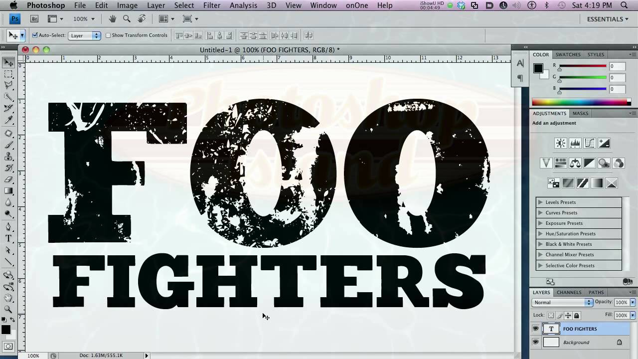 Iron Grunge Font Family Basic Tutorial